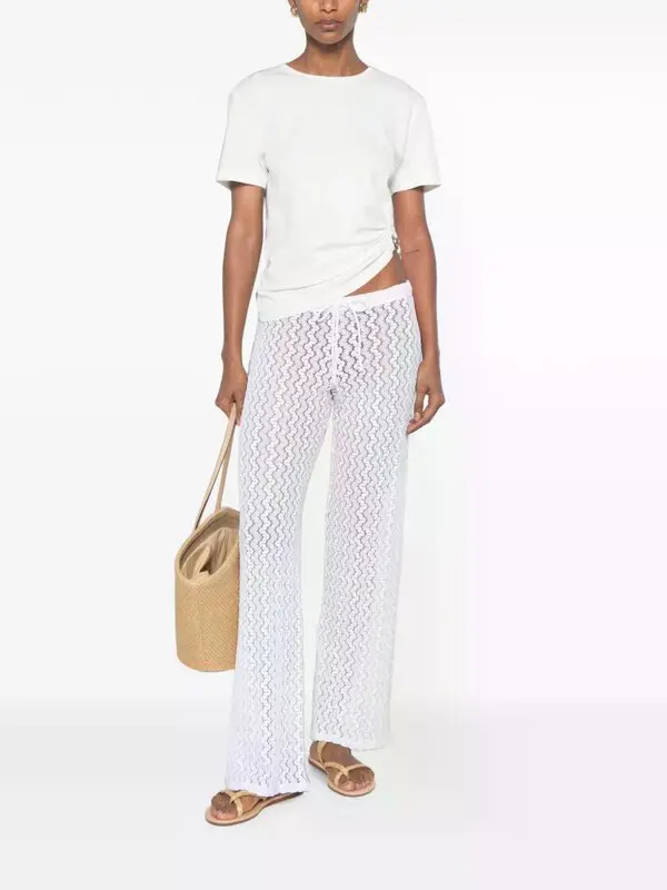 FISICO Open-work Drawstring Beach Trousers
