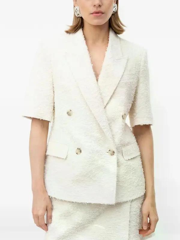 BOSS Double-breasted Tweed Jacket