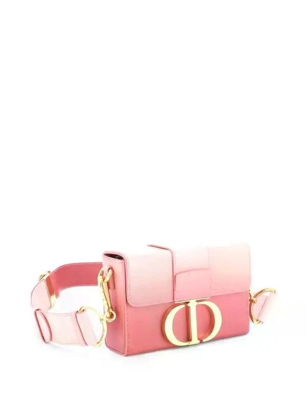 Dior 30 Montaigne Box Bag Ombre Leather Shoulder Bag - Pink