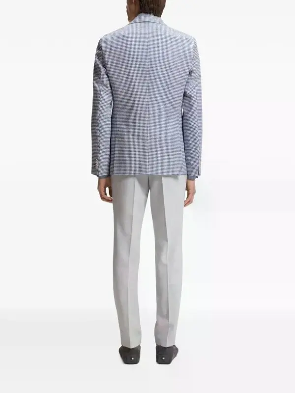 BOSS Houndstooth-pattern Blazer - Blue