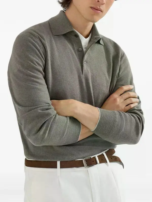 Brunello Cucinelli Cashmere Knit Polo Shirt