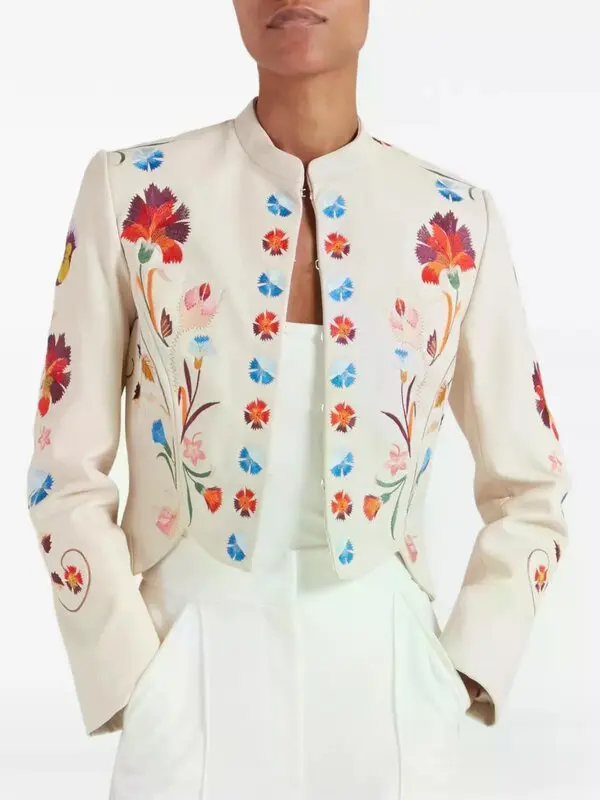 TEMPERLEY LONDON Toledo Floral-embroidered Leather Jacket