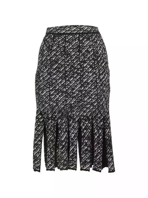 Dior Fringed Knit Midi Skirt