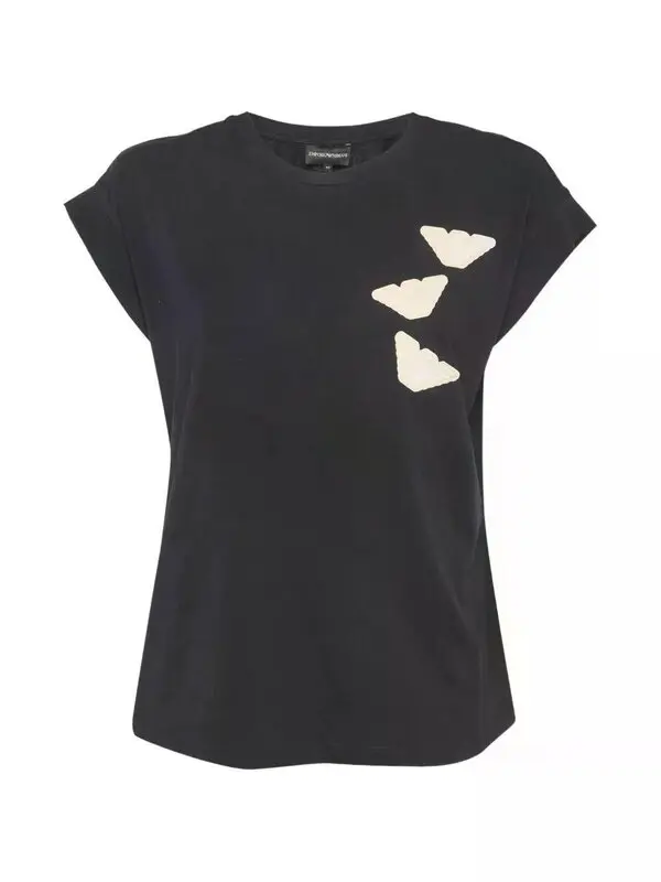 Emporio Armani Logo Appliqué T-shirt - Black