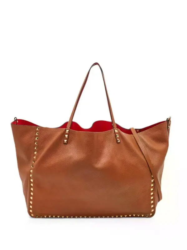 Valentino Garavani Rockstud Reversible Tote Bag - Brown