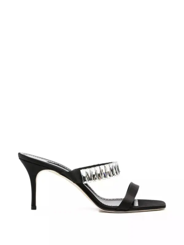 Manolo Blahnik Sakobay Crystal-embellished Sandals - Black