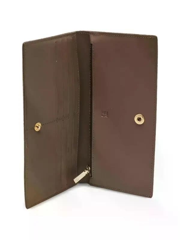 Carolina Herrera Monogram Suede Wallet