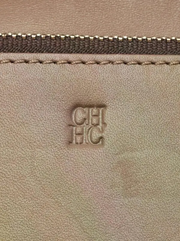 Carolina Herrera Monogram Suede Wallet