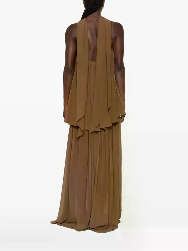 DE LA VALI Agapito Draped Scarf Top
