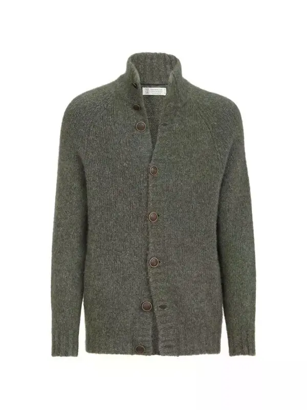 Brunello Cucinelli Cashmere And Silk Cardigan - Green