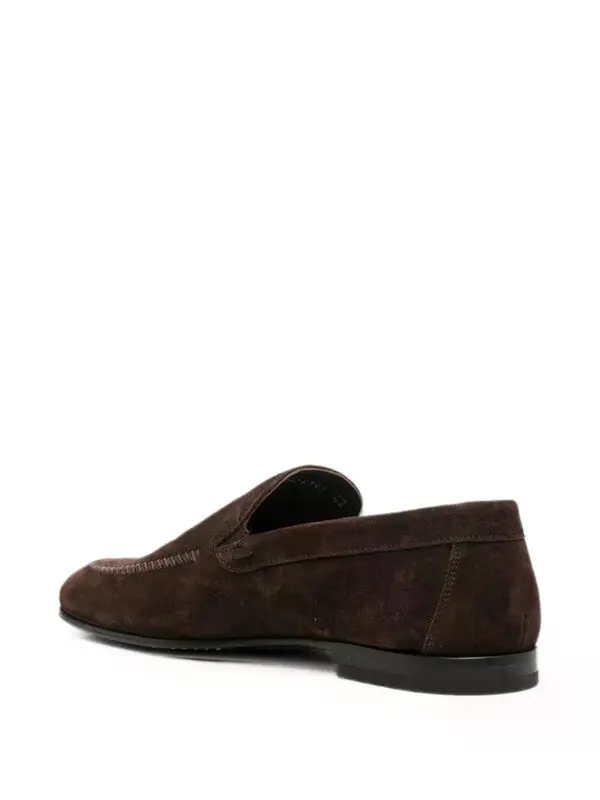 JOHN HARRISON Suede Loafers With Whipstitch Detailing