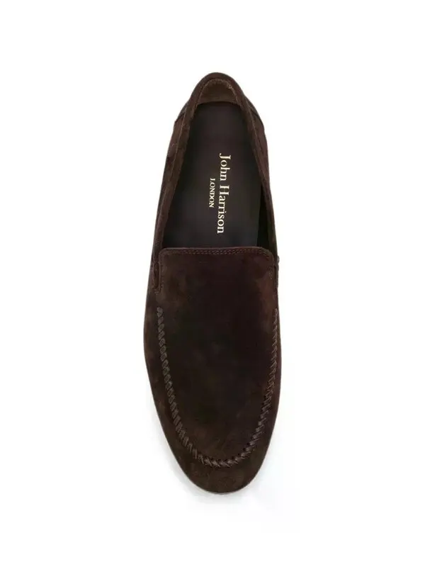 JOHN HARRISON Suede Loafers With Whipstitch Detailing