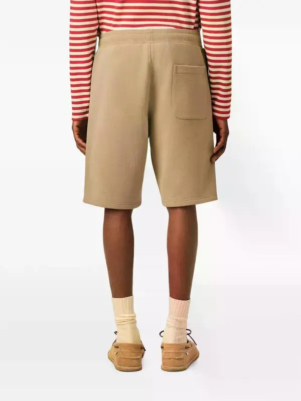AMI Paris Embossed De Coeur Cotton Shorts
