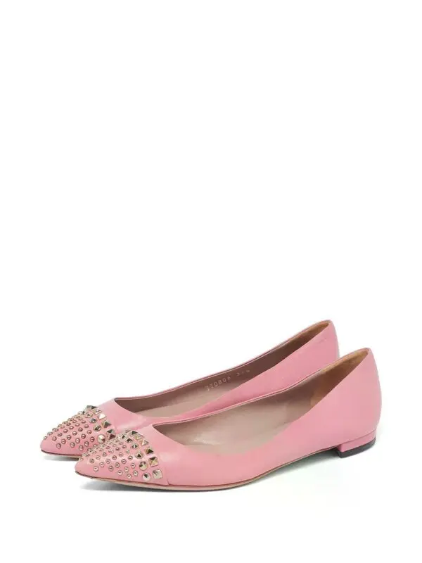 Gucci Coline Studded Leather Ballet Flats