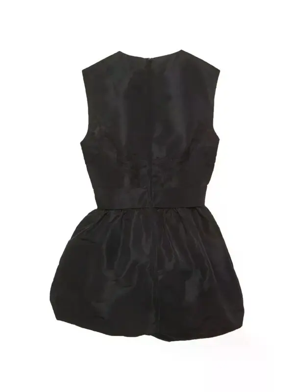 Red Valentino Jacquard Mini Dress - Black