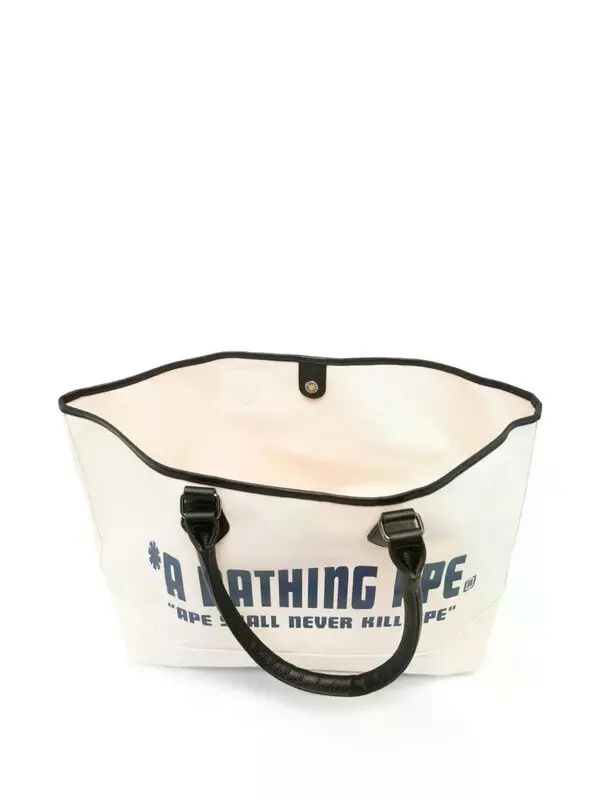 A BATHING APE Logo Print Tote Bag