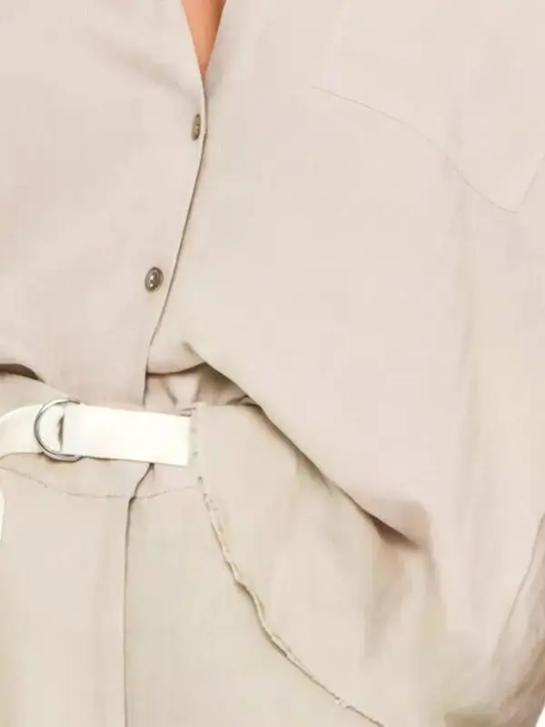 JBQ Button-fastening Long-sleeve Shirt - Neutrals