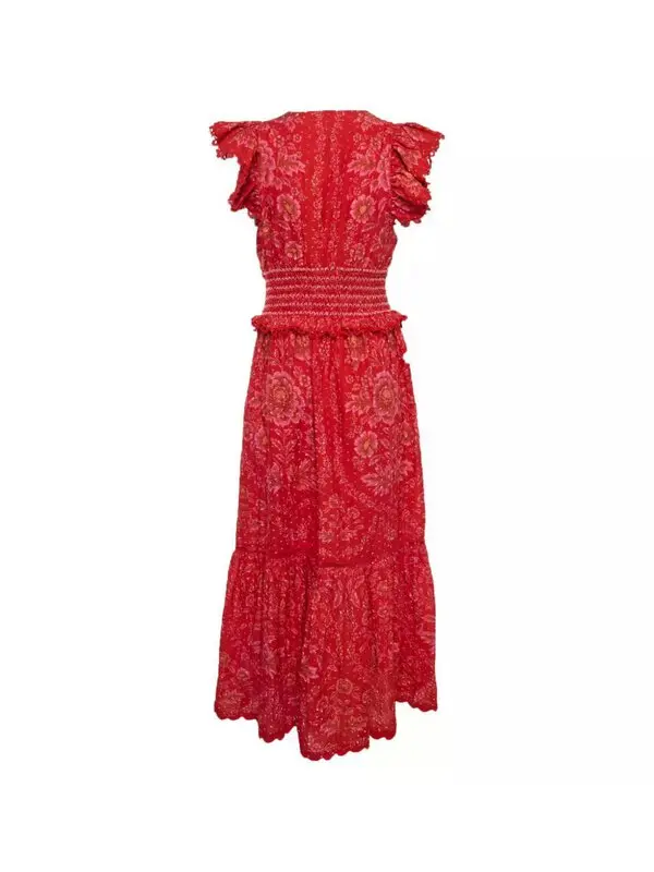 Farm Rio Floral Print Tiered Maxi Dress
