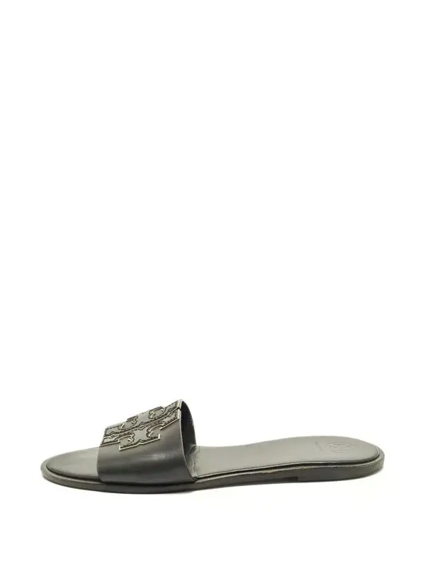 Tory Burch Double T Slides - Black