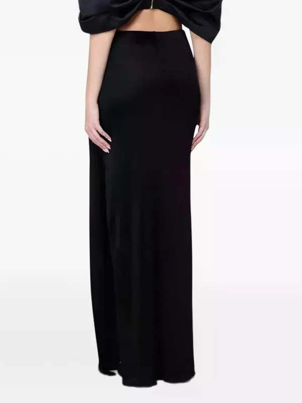 Elisabetta Franchi Draped Floor-length Skirt - Black