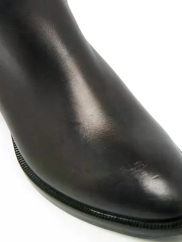 Gucci Ruched Buckle Detail Boots