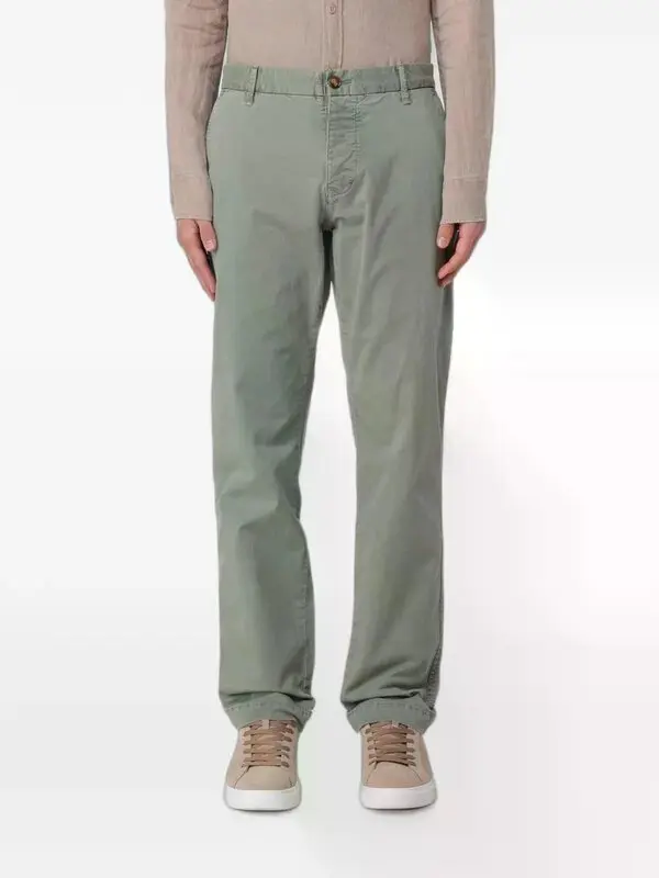 BLAUER. Straight-leg Chino Trousers - Green