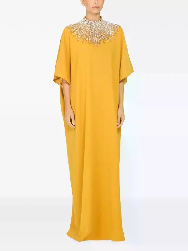 Jenny Packham Embellished Neck Dress