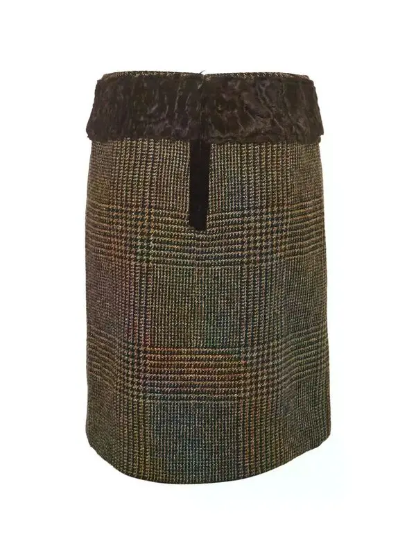 Dolce & Gabbana Houndstooth A-line Midi Skirt
