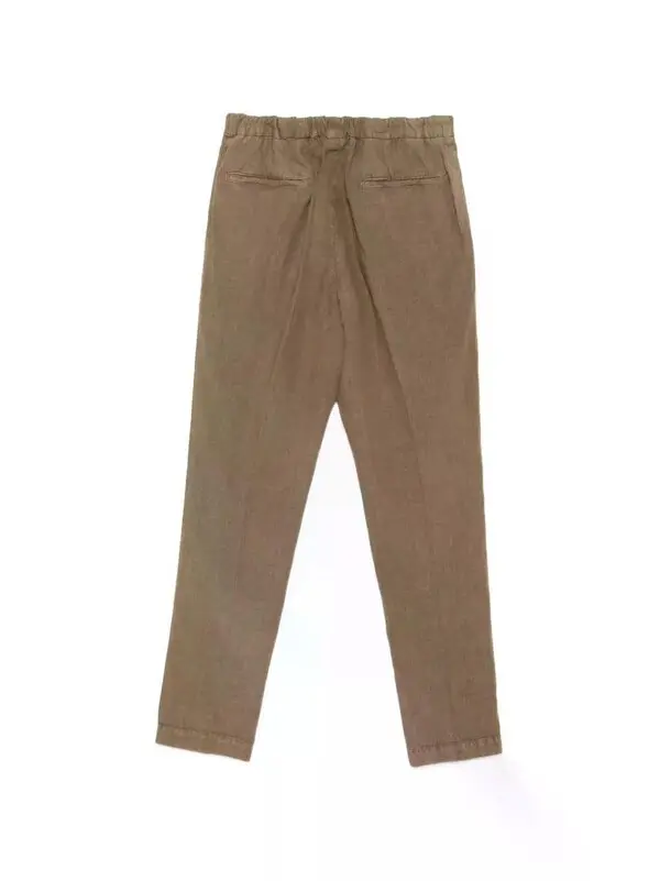 Alpha Industries Linen Elasticated Waistband Trousers - Brown