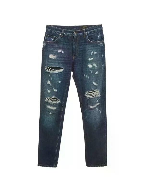 Dolce & Gabbana Distressed Loose-fit Jeans
