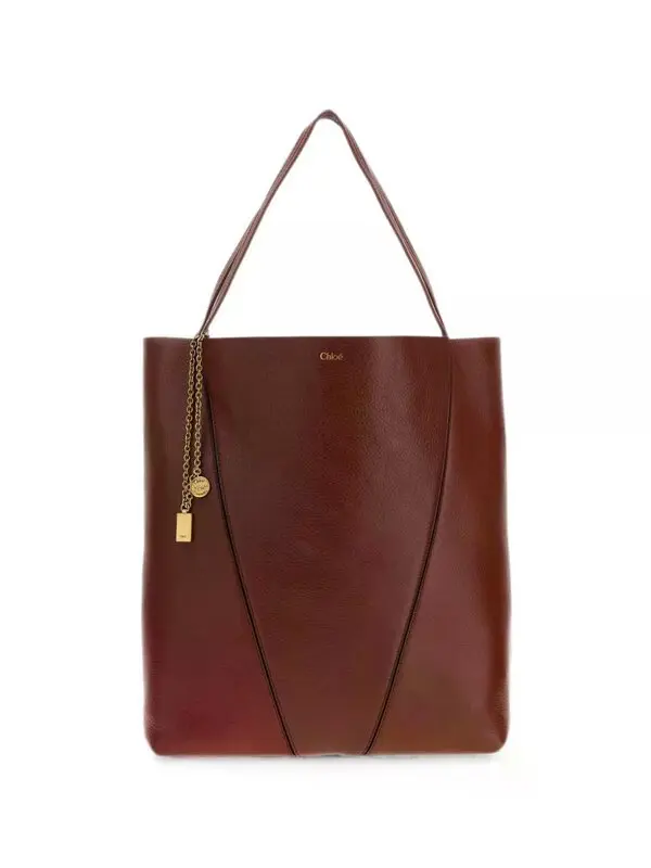 Chloé S810 Spin Leather Bag - Brown