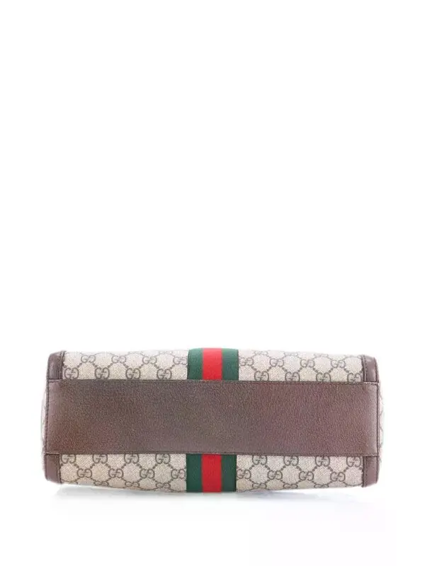 Gucci Ophidia Boston Bag Gg Coated Canvas Medium Satchel