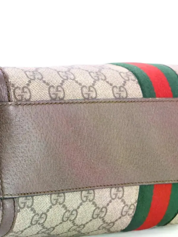 Gucci Ophidia Boston Bag Gg Coated Canvas Medium Satchel