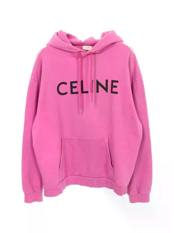 Celine Cotton Logo Hoodie