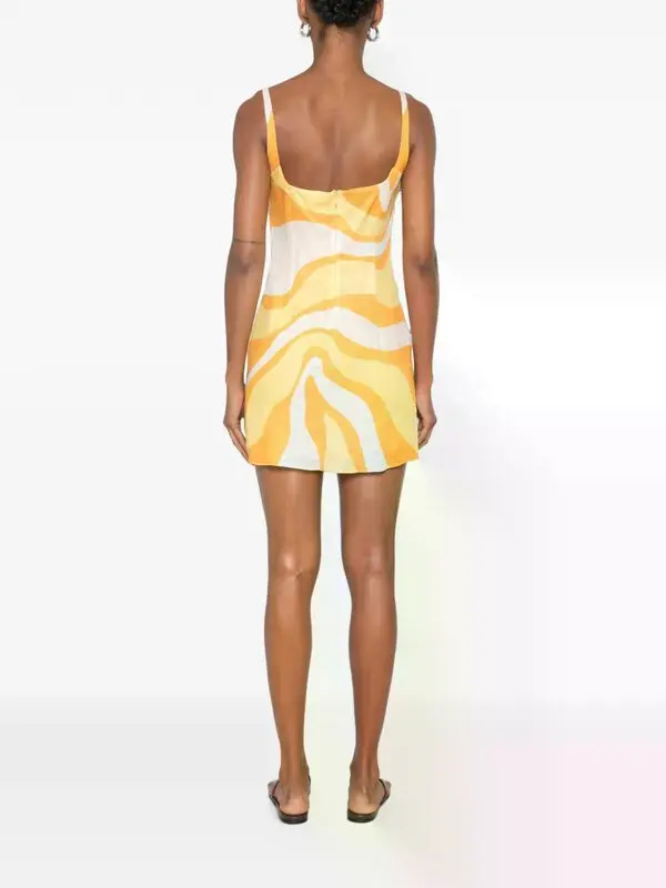 CALA DE LA CRUZ Siela Abstract-print Mini Dress