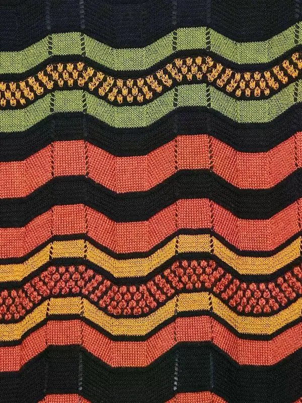 Missoni Zigzag Knit Dress With Ruffle Detail