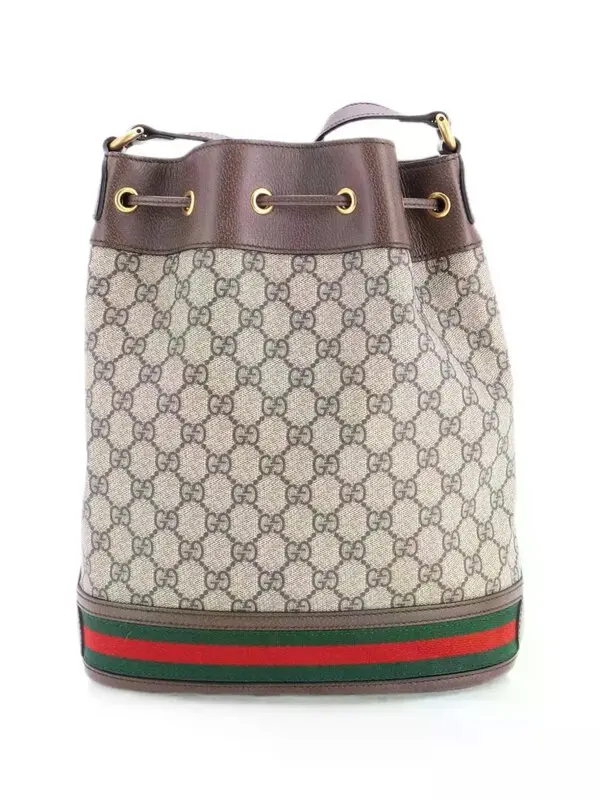 Gucci Ophidia Gg Coated Canvas Medium Bucket Bag