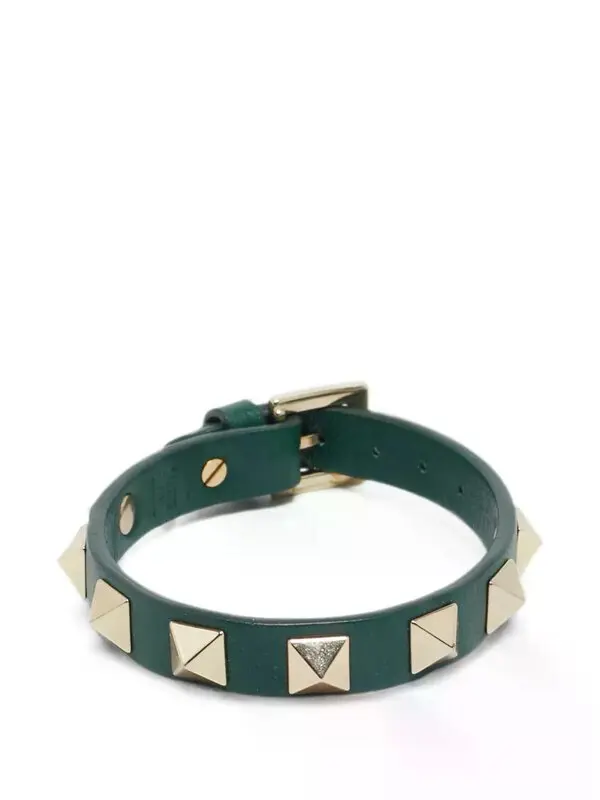 Valentino Garavani Rockstud Leather Bracelet - Green