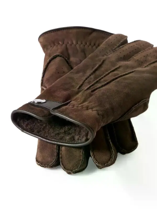 Brunello Cucinelli Suede Shearling Gloves