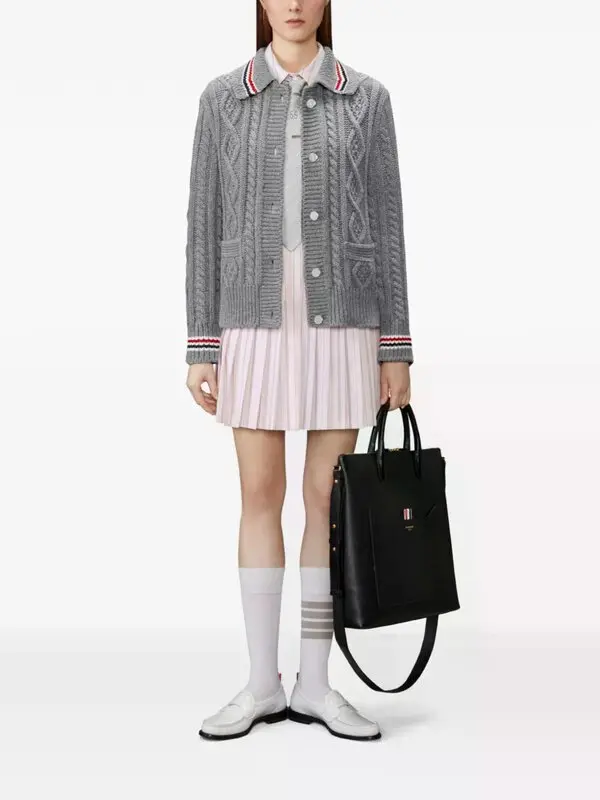 Thom Browne Aran Cable-knit Cardigan