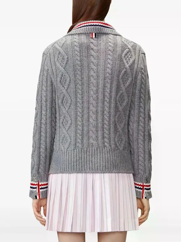 Thom Browne Aran Cable-knit Cardigan