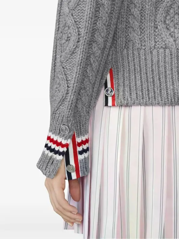 Thom Browne Aran Cable-knit Cardigan