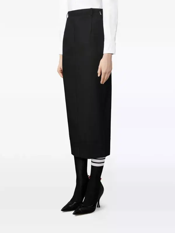Thom Browne Hopsack Midi Pencil Skirt