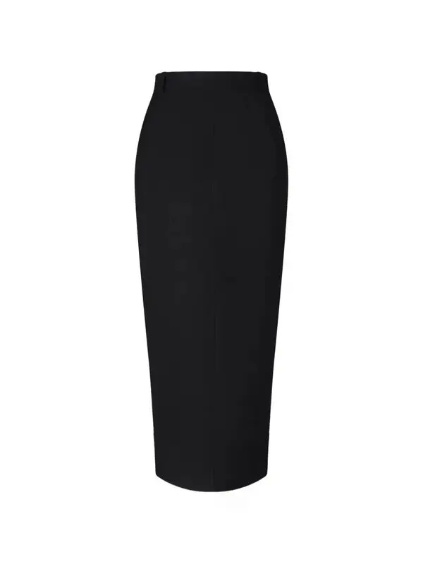 Thom Browne Hopsack Midi Pencil Skirt - Black