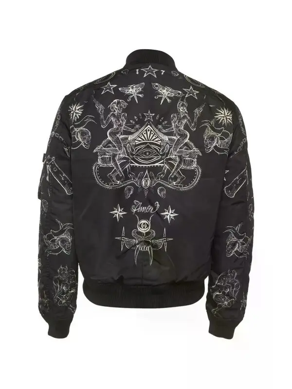 Givenchy Tattoo-print Reversible Bomber Jacket
