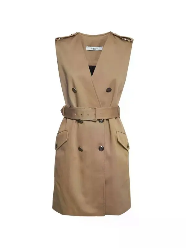 Givenchy Beige Cotton Gabardine Mini Dress - Neutrals