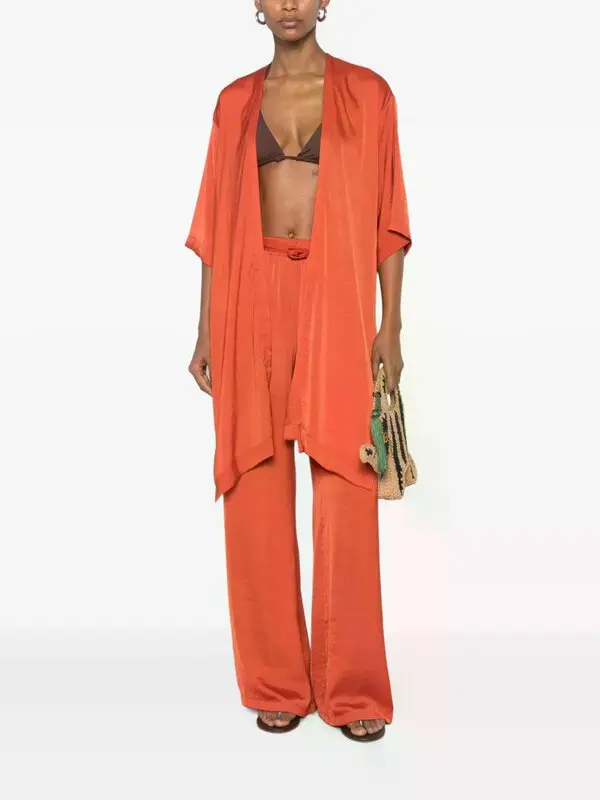MOUTAKI Belted Wide-leg Palazzo Pants