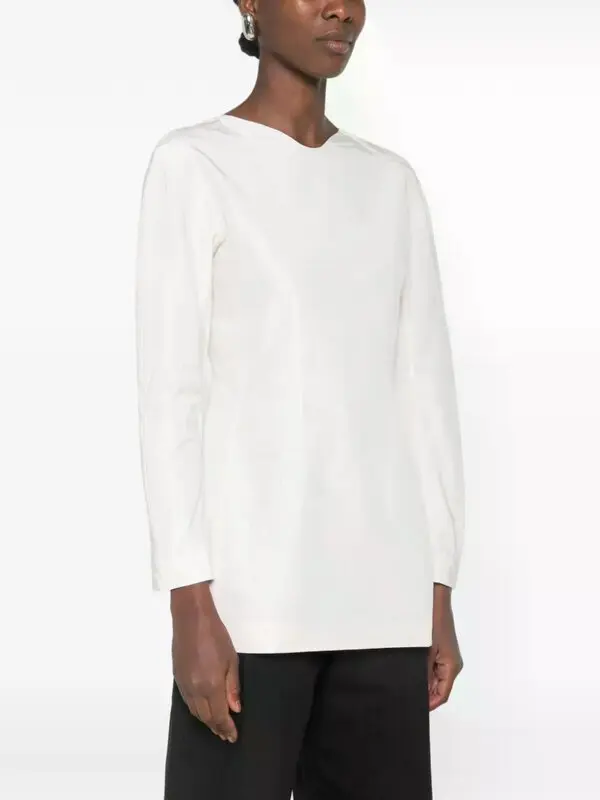 THE ROW Long Sleeve Blouse - White
