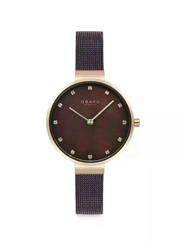 OBAKU Anemone Mesh-strap Watch - Brown