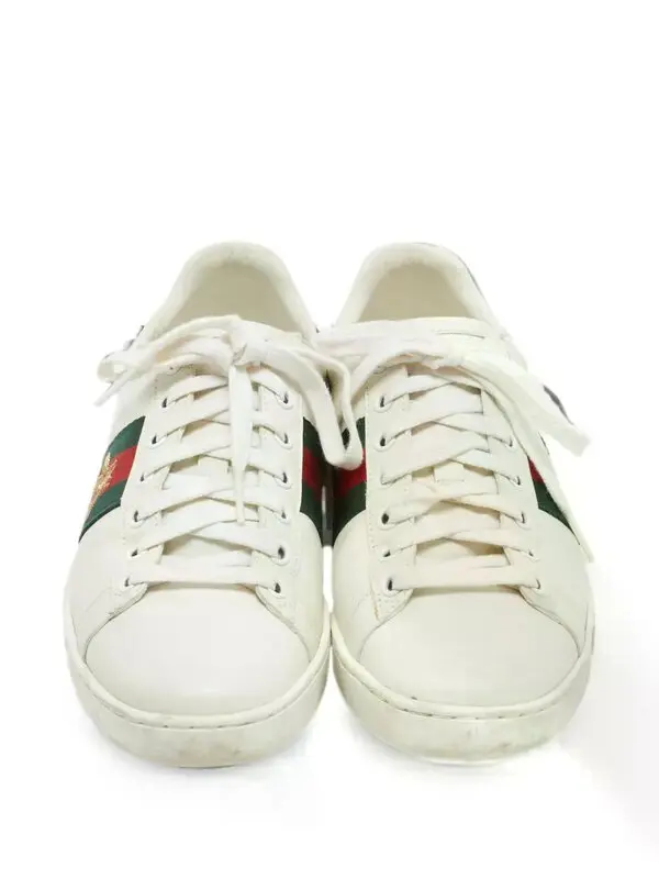 Gucci Ace Low-top Sneakers With Embroidered Bee Motif
